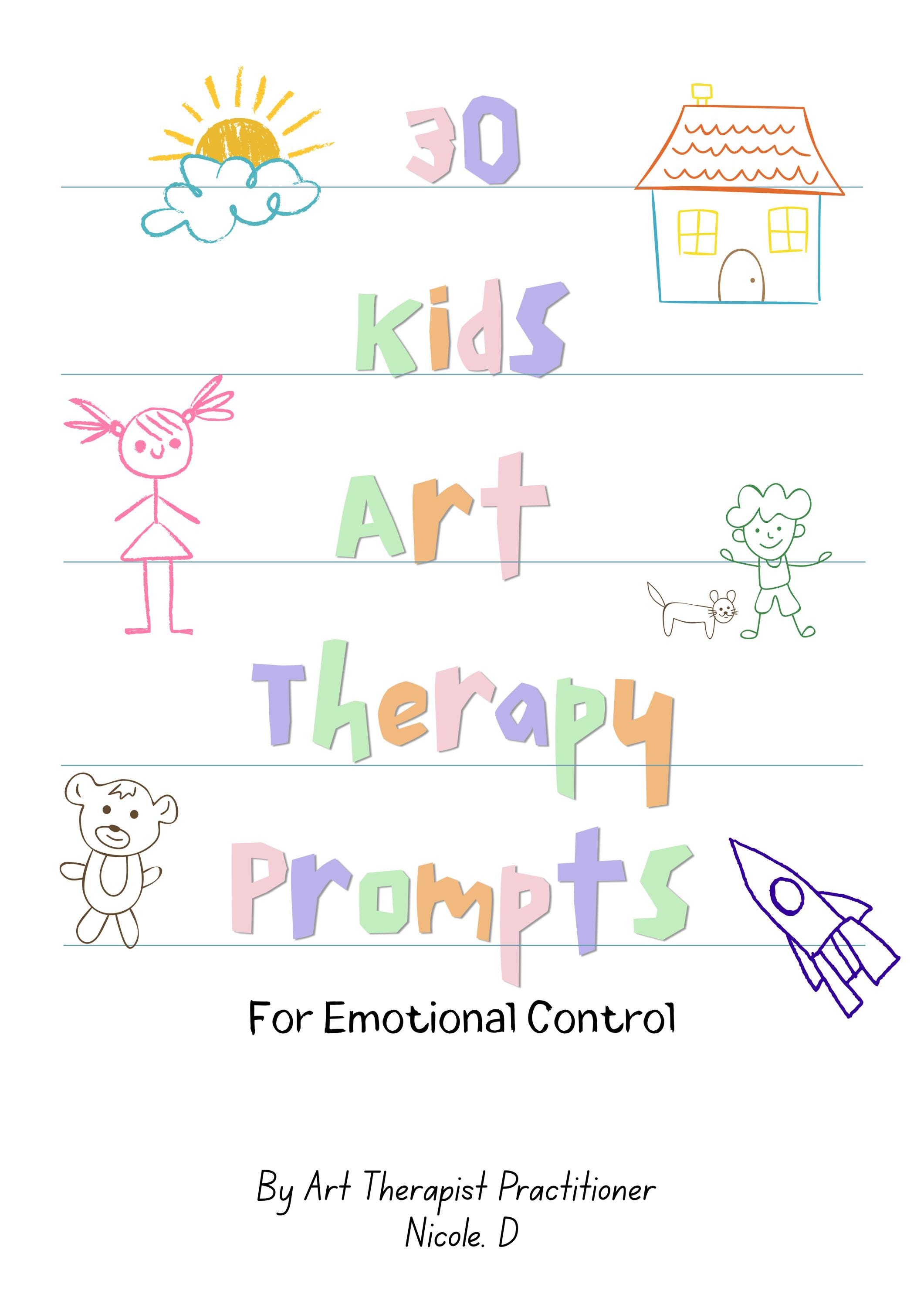 Kids Art Therapy Prompts: Emotional Control Workbook (digital PDF) - Etsy