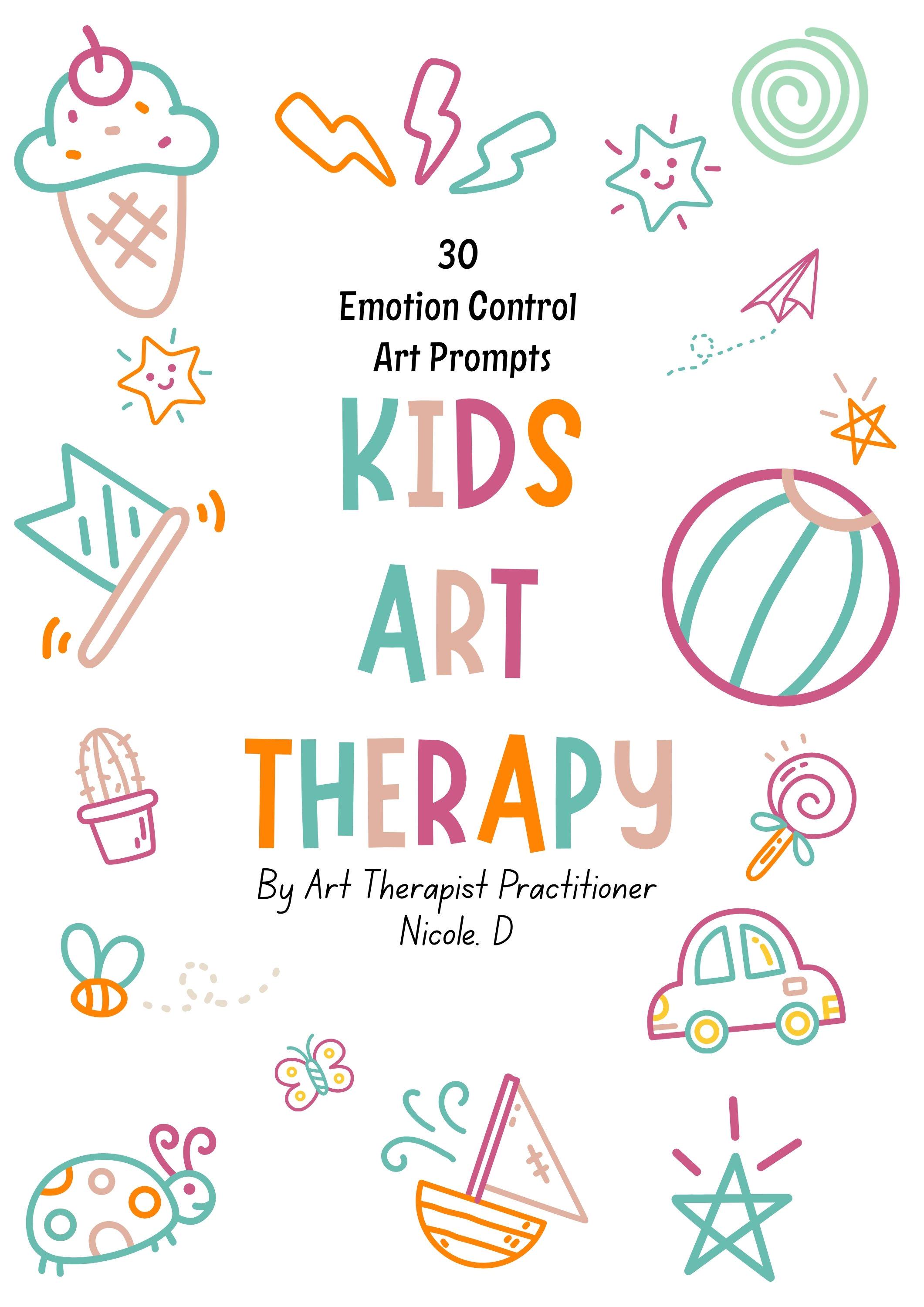 30 Kids Art Therapy Prompts – Printable Emotional Regulation Workbook ...