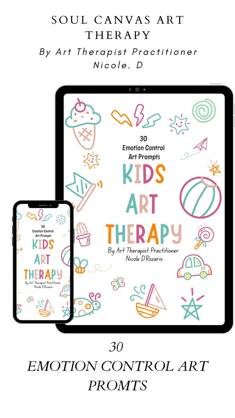 30 Kids Art Therapy Prompts – Printable Emotional Regulation Workbook ...