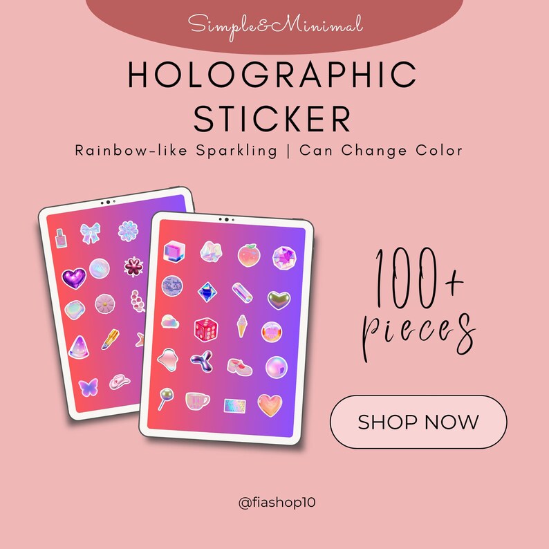 100 Digital Stickers PNG Bundle - Cute Aesthetic Planner Stickers ...