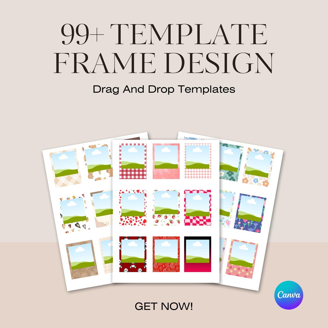 Photo Frame Digital Template - Photo Frame Template, Printable Photo ...