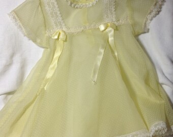 Yellow Organdy Dress - Etsy