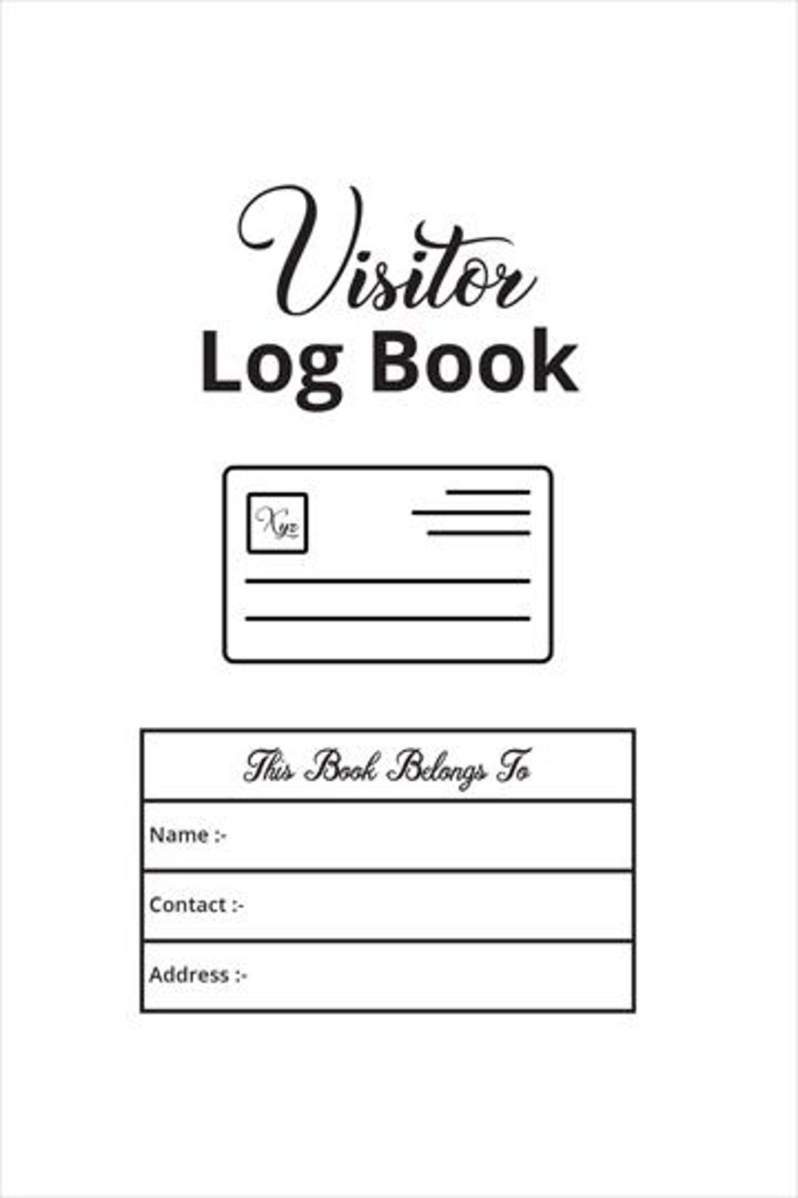 Visitor Log Book | Guest Sign-in Register for Office, School, Clinic ...