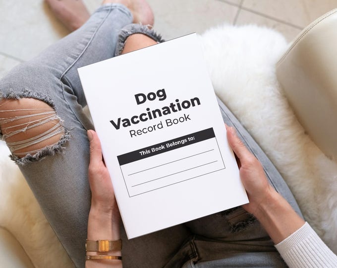 Dog Vaccination Record Book | Pet Health Tracker Printable | Puppy ...
