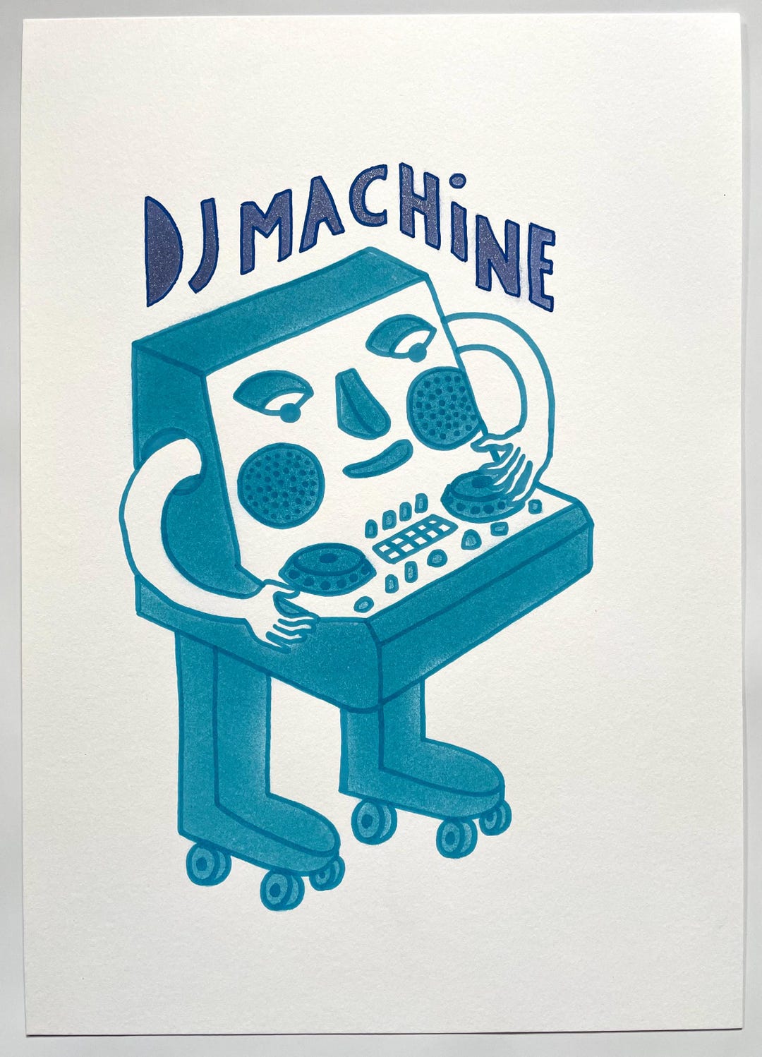 Original Stencil Image A3 of DJ Machine- Handmade by KOLYAS - Etsy