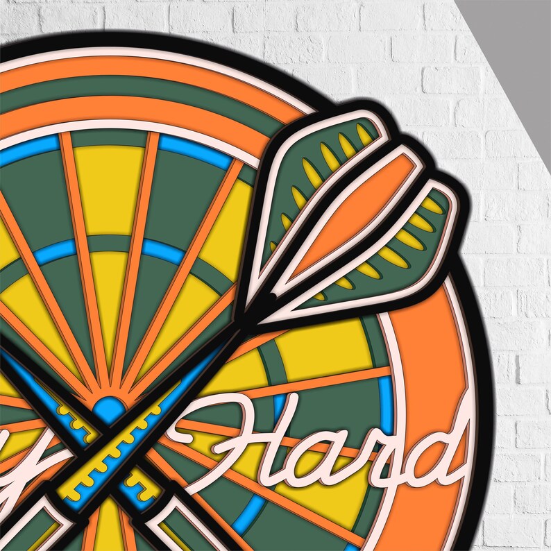 Multilayered Darts SVG CDR AI Formats, Dartboard Art, Target Vector ...