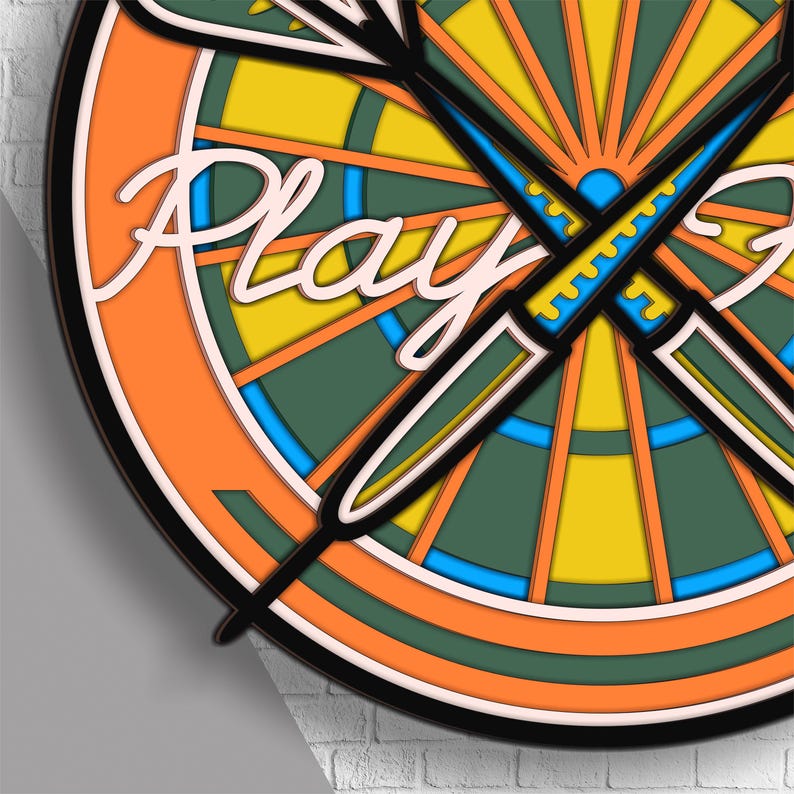 Multilayered Darts SVG CDR AI Formats, Dartboard Art, Target Vector ...