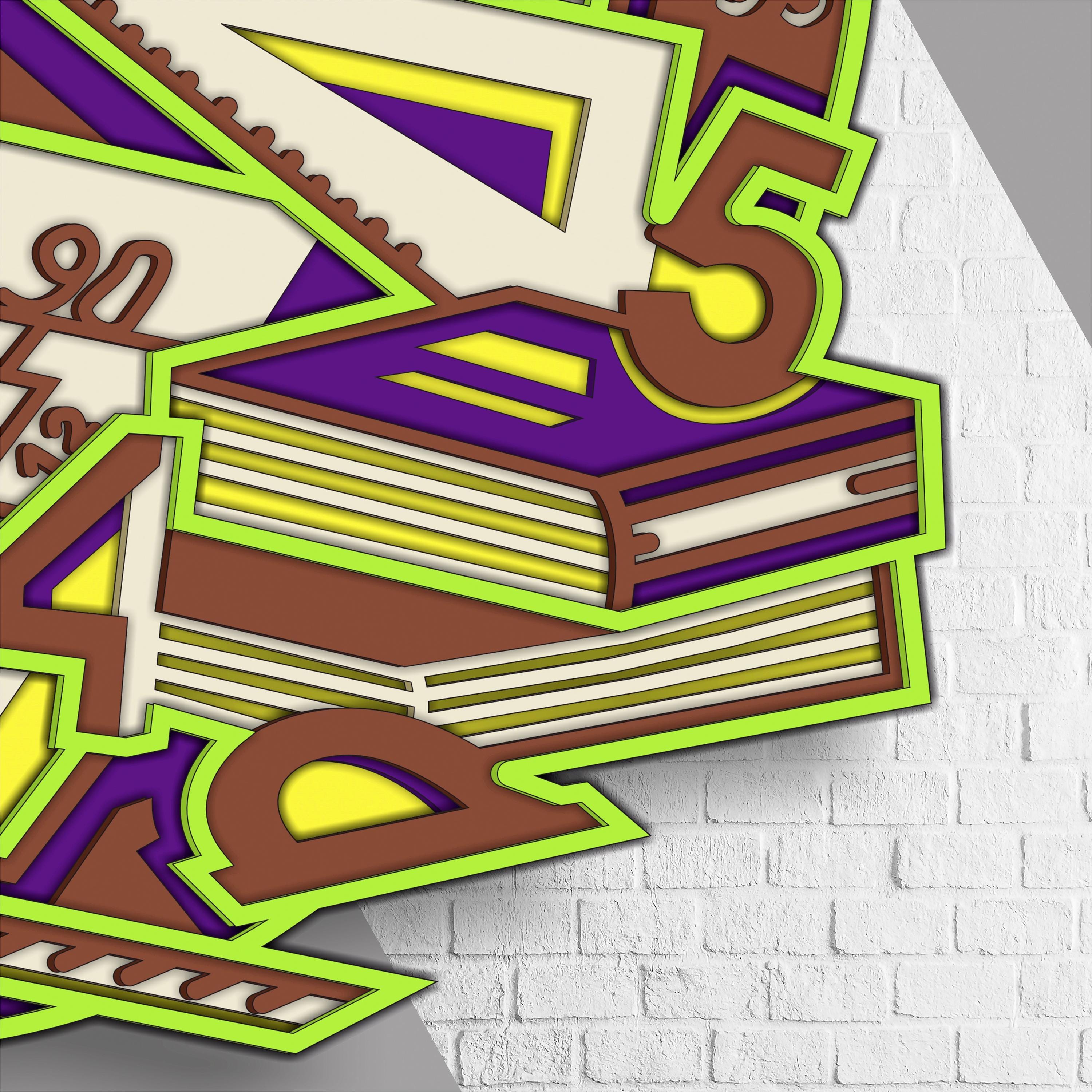 Multilayered Mathematics SVG CDR AI Formats, Math Teacher Design, Laser ...