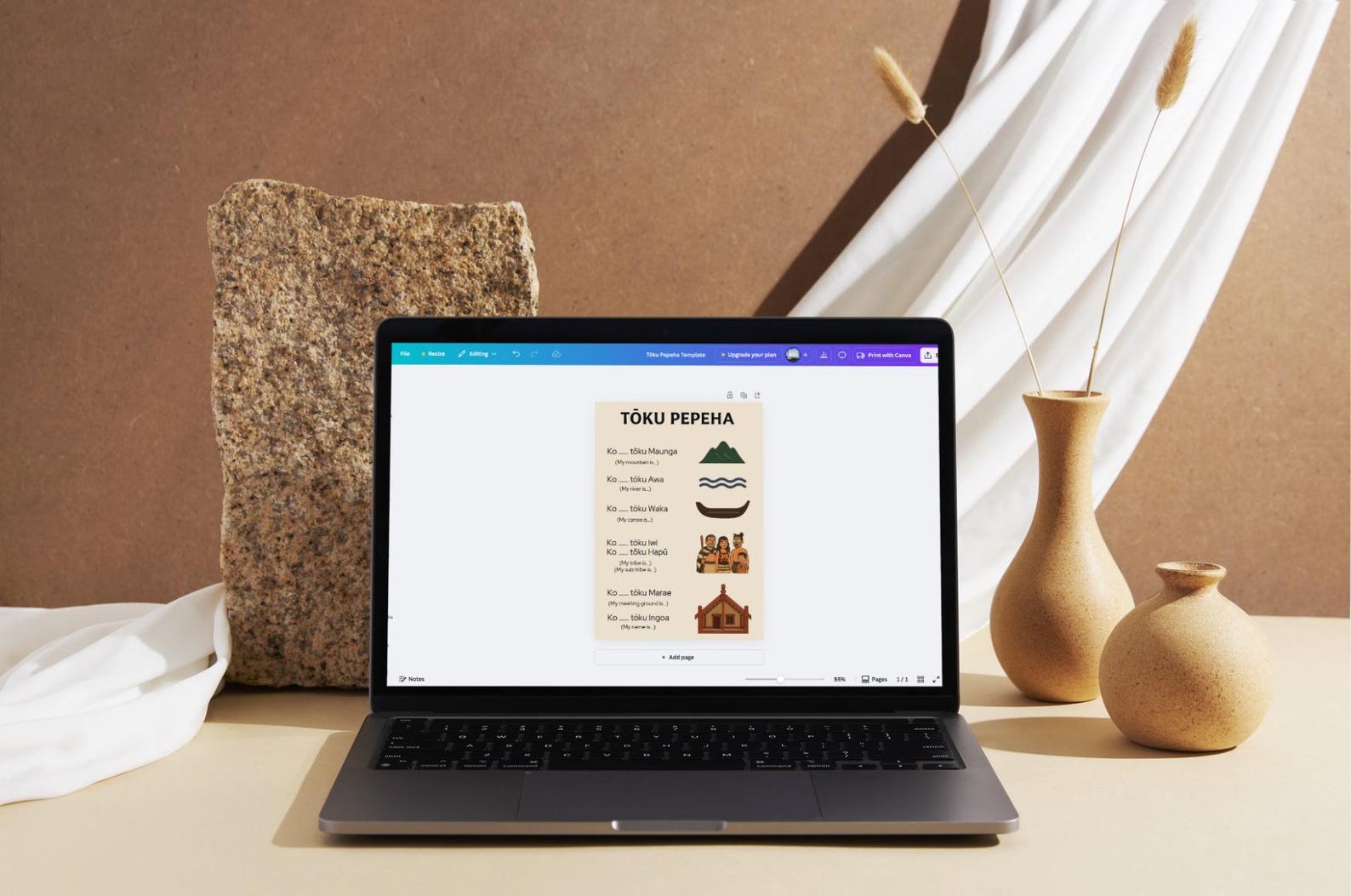 Editable Tōku Pepeha Template | Māori Digital Identity Worksheet ...