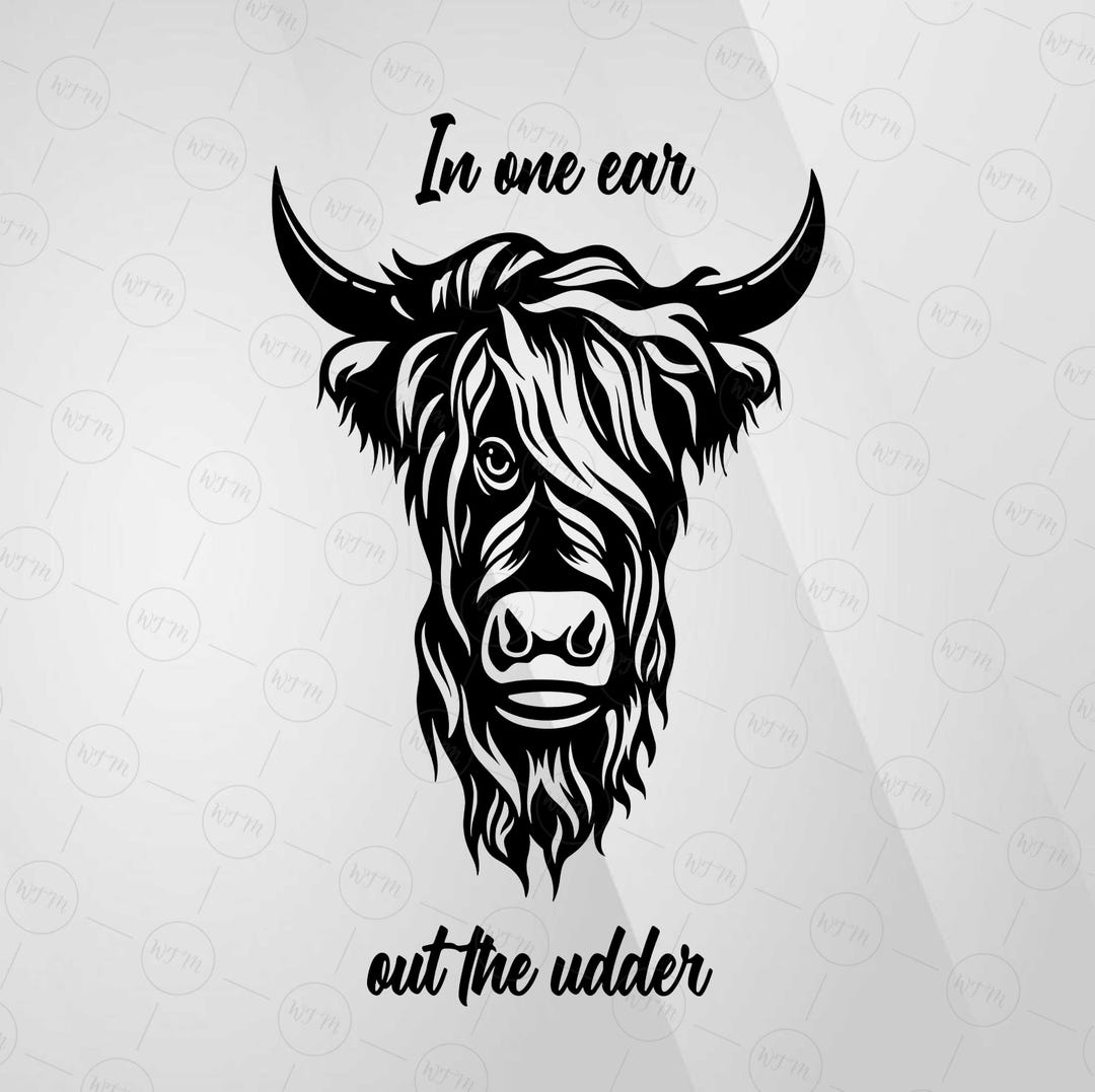 Highland Cow SVG, Funny Cow Svg, Farm Animal SVG, Scottish Cow SVG ...