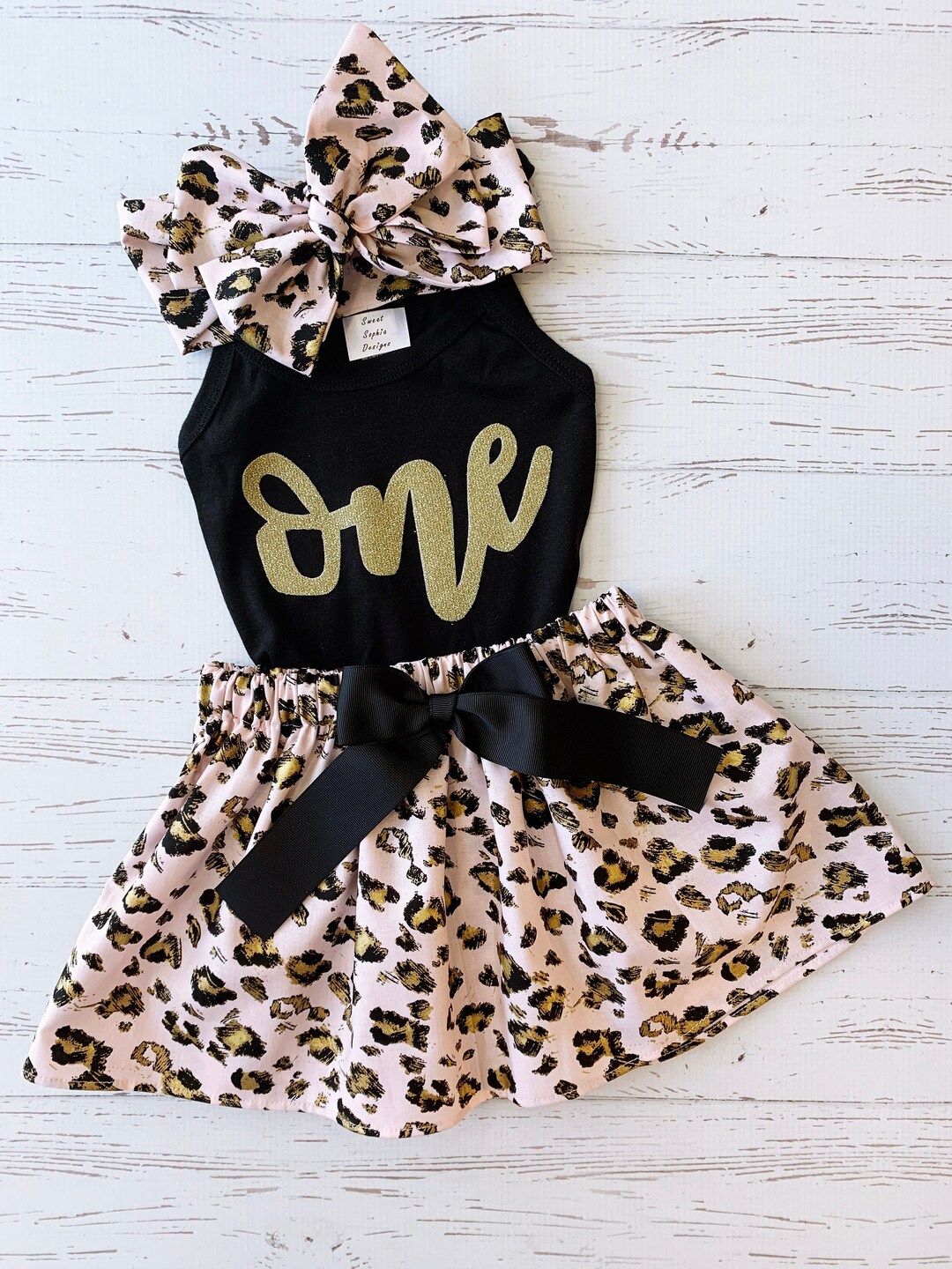 Girls Birthday Cheetah Outfit Set Cheetah Print Skirt Two - Etsy