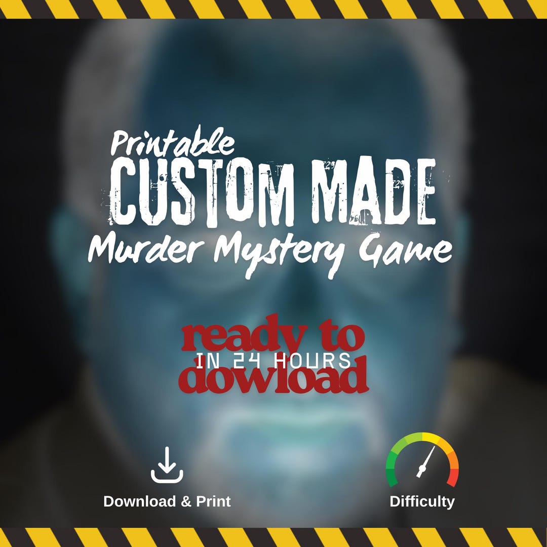 Printable Custom Murder Mystery Game - Fast Delivery, Custom Case File ...