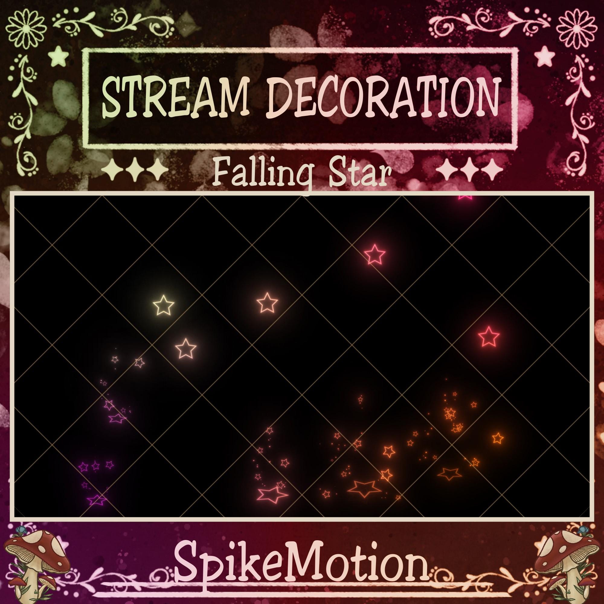 Animated Falling Stars Twitch Decoration, Warm Christmas Themed Stream ...