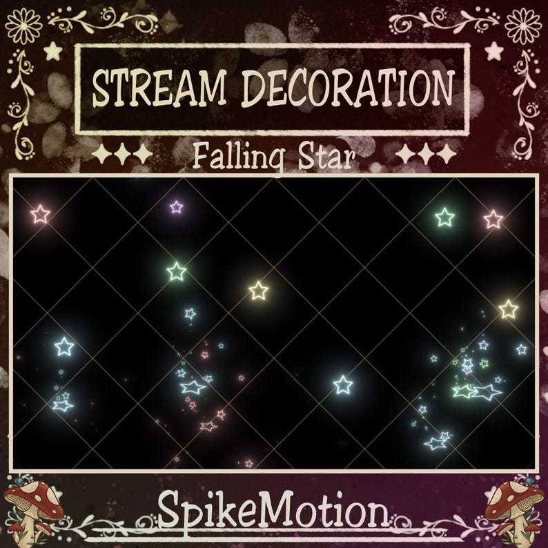 Animated Falling Stars Twitch Decoration, Thanksgiving, Christmas ...