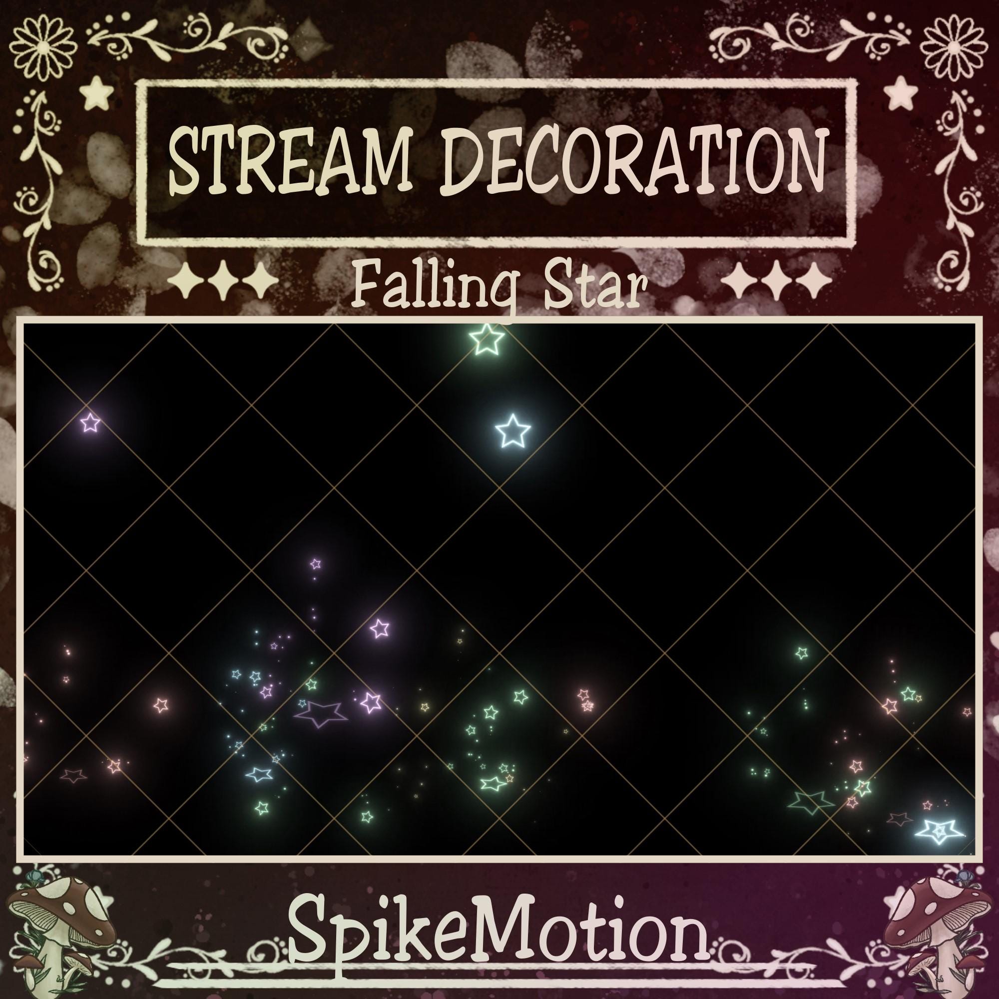 Animated Falling Stars Twitch Decoration, Thanksgiving, Christmas ...