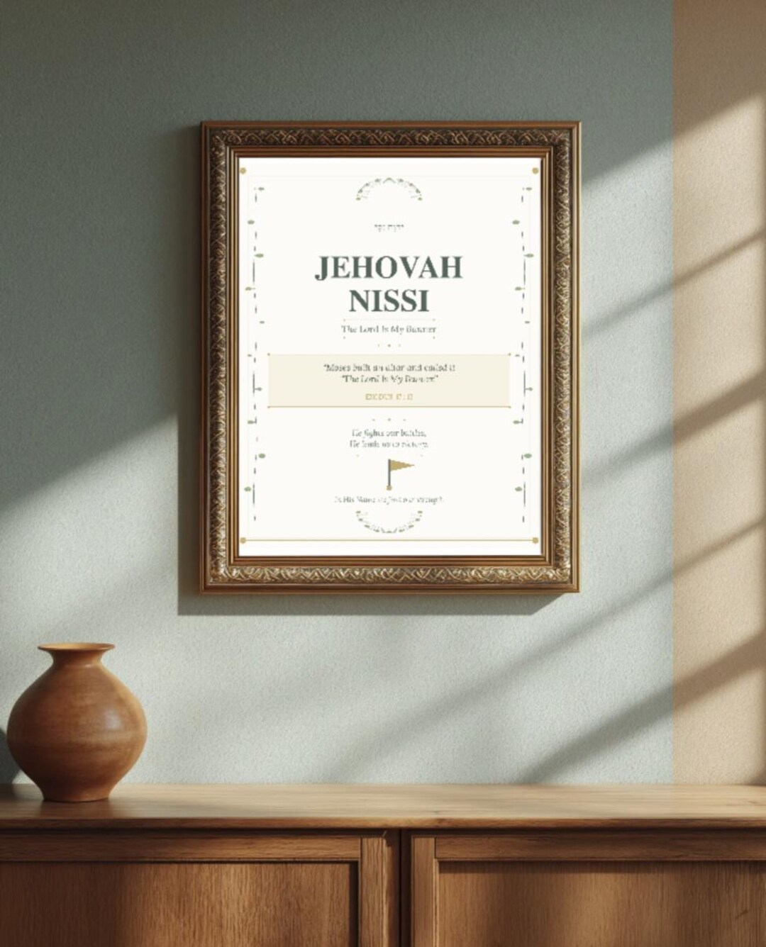 Jehovah Nissi Poster | the Lord is My Banner | Christian Wall Art ...