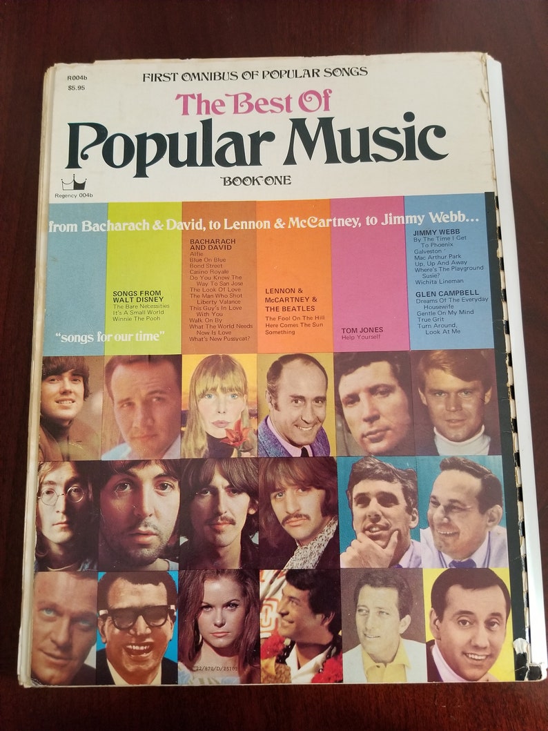 The Best of Popular Music Book One First Omnibus of Popular Songs - Etsy