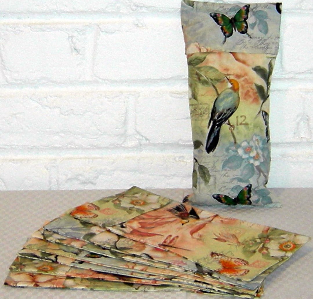 Eye Pillow Cover With Birds of A Feather Design on a Washable 100% ...