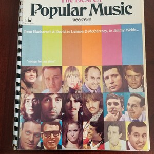 The Best of Popular Music Book One First Omnibus of Popular Songs - Etsy