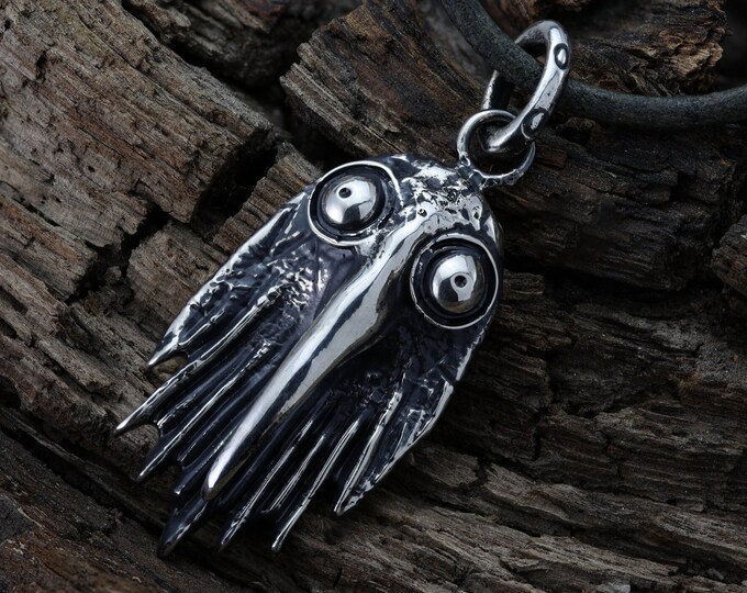 Sterling Silver Raven Amulet, Oddities and Curiosities - Etsy