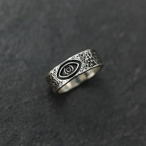 Eye Band Ring, Sterling Silver - Etsy