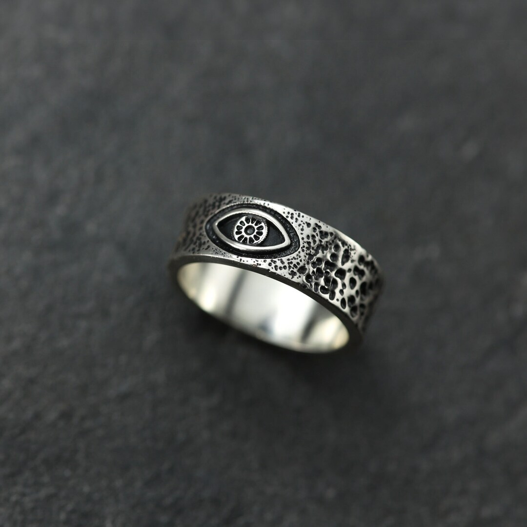 Eye Band Ring, Sterling Silver - Etsy