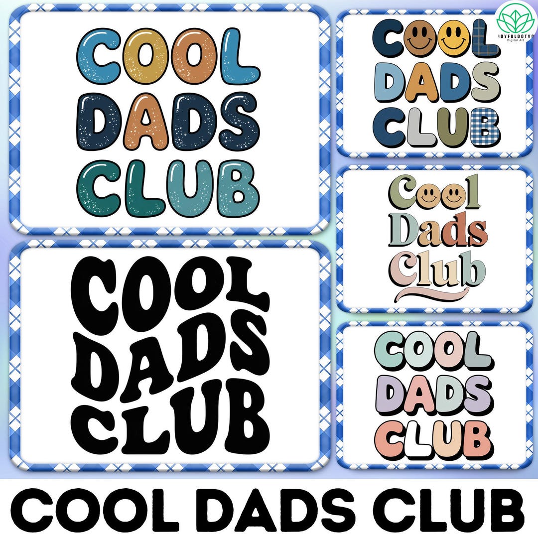 15+ New Dad Gift PNG, Cool Dads Club Png Bundle, Fathers Day Gift Png ...