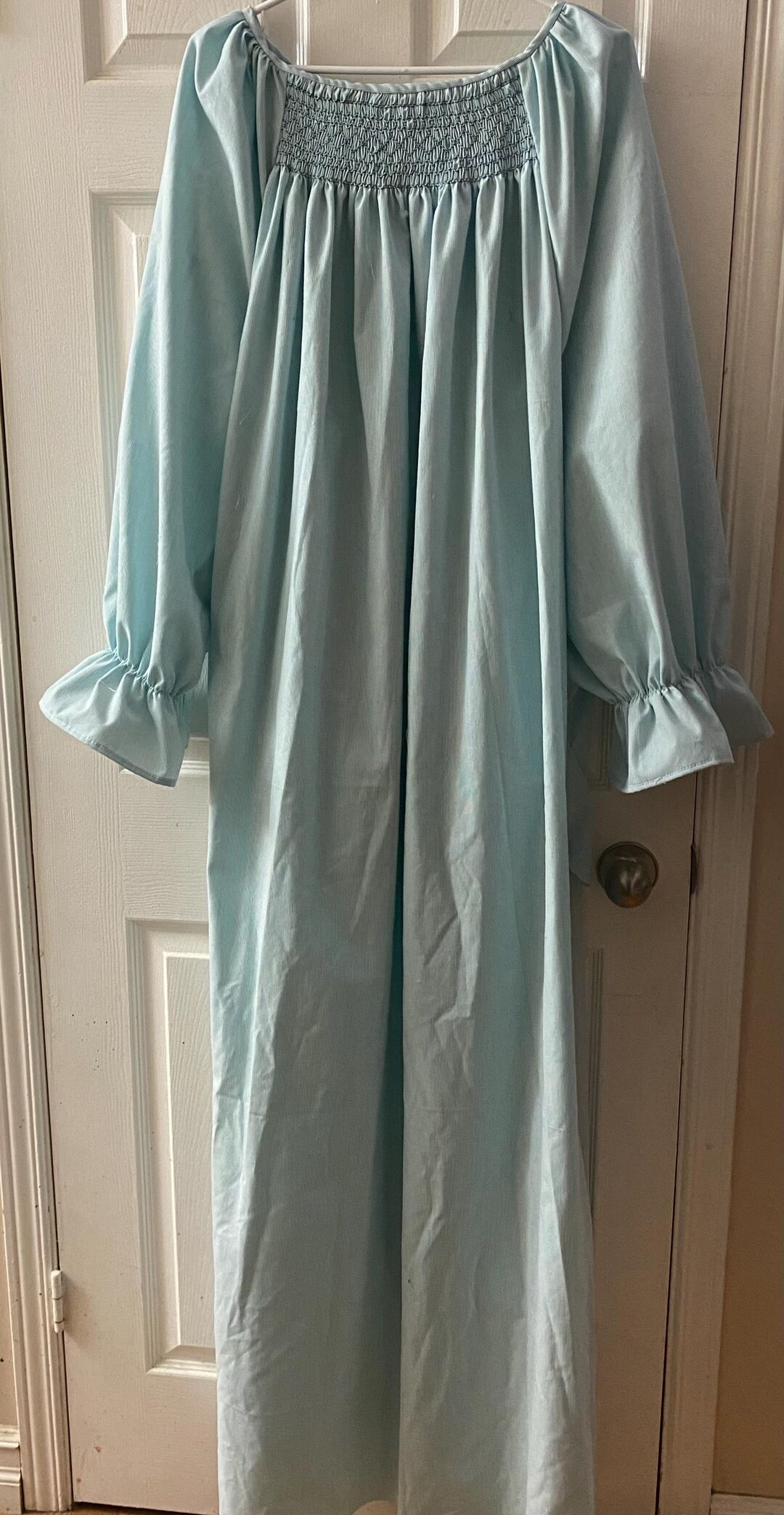 Smocked Cotton Nightgown - Etsy