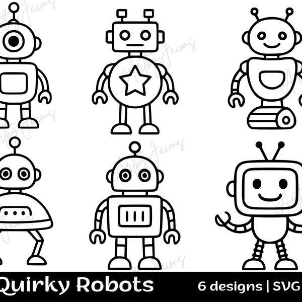 Robot Svg - Etsy