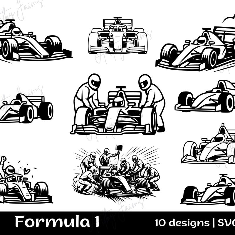 Formula 1 Silhouette - Etsy UK