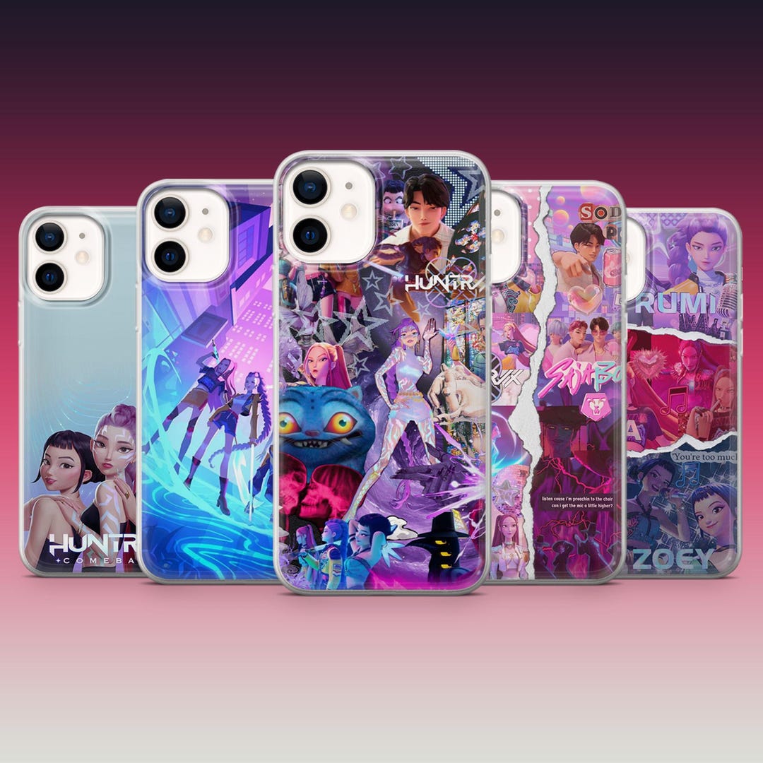 Demon Hunters Phone Case Huntrix Kpop Cover for iPhone 16 Pro , 15 , 14 ...