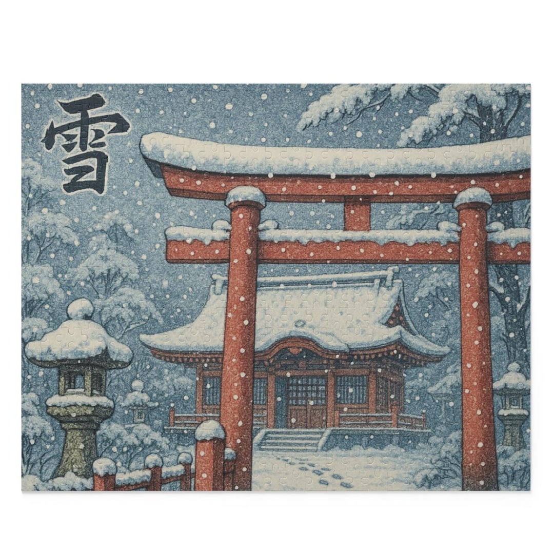 Silent Symbols: Ukiyo-e Kanji Collection〜jigsaw Puzzle Series/snow - Etsy