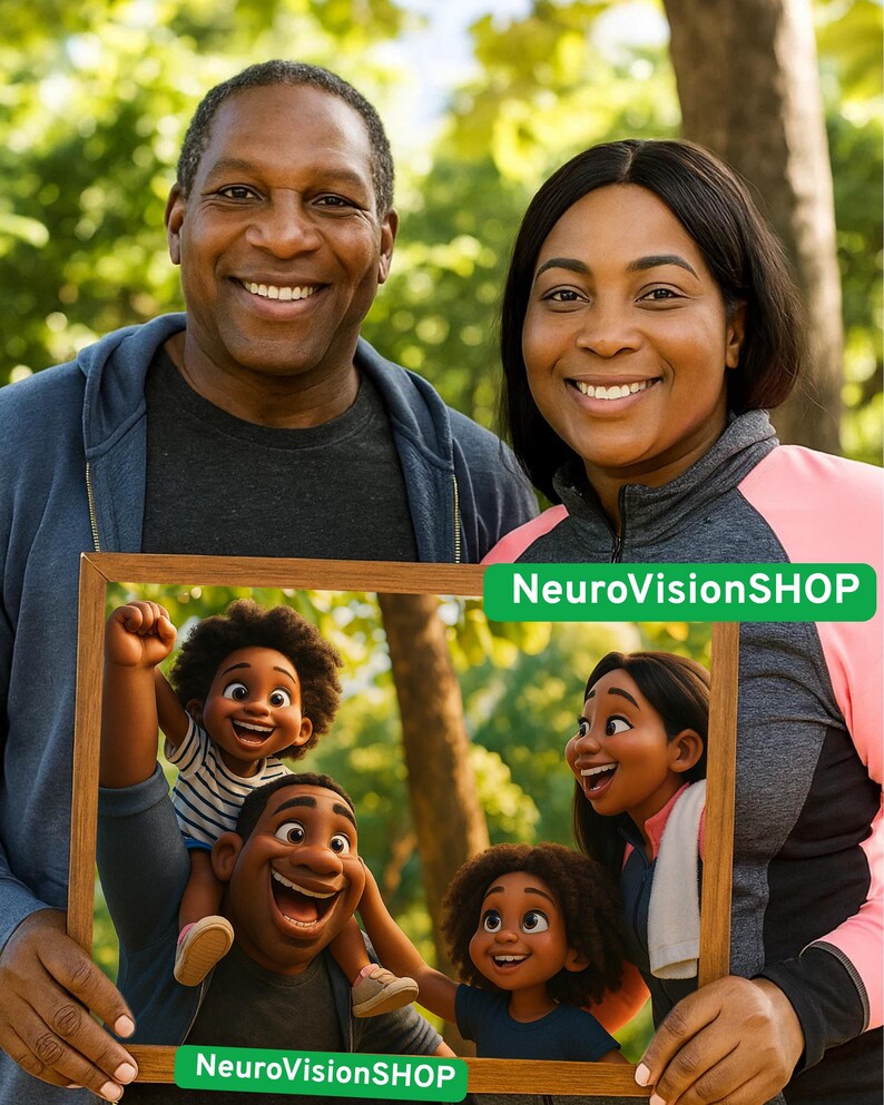 Pixar Style Family Portrait: Custom 3D Cartoon Art (digital Download - Etsy