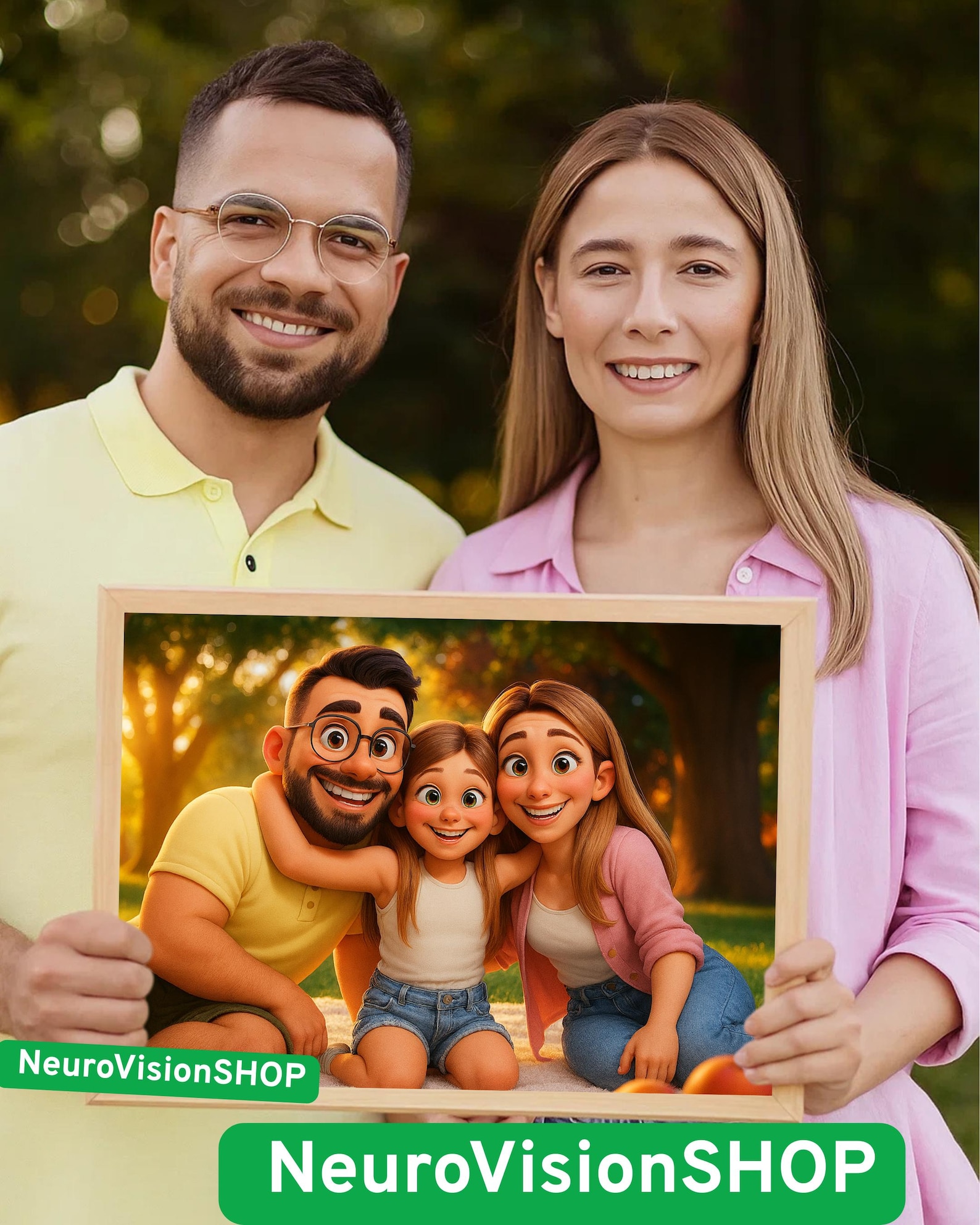 Pixar Style Family Portrait: Custom 3D Cartoon Art (digital Download - Etsy