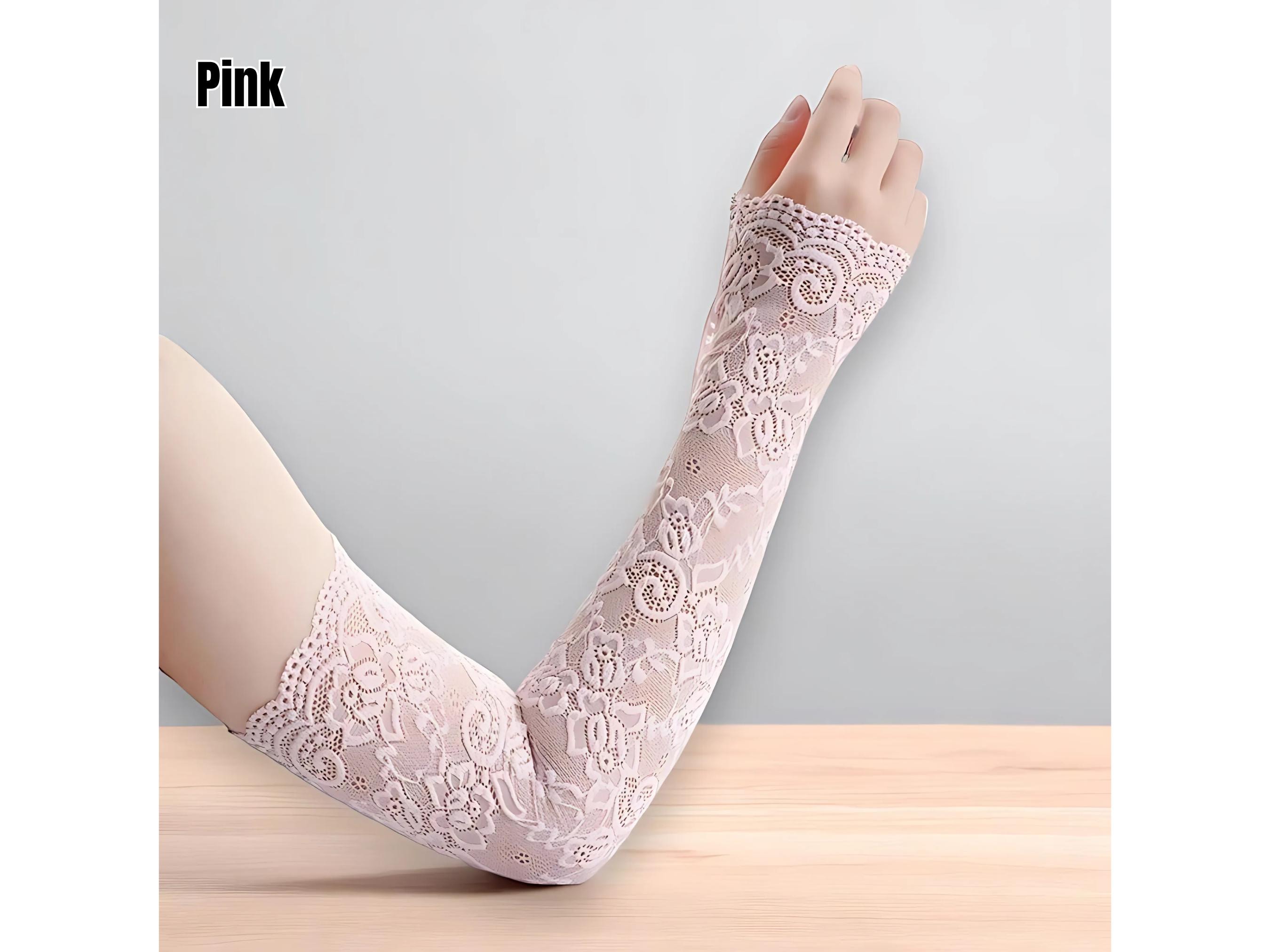 Sun Protection Arm Warmers, Long Arm Sleeves, Elegant Lace Arm Warmers ...