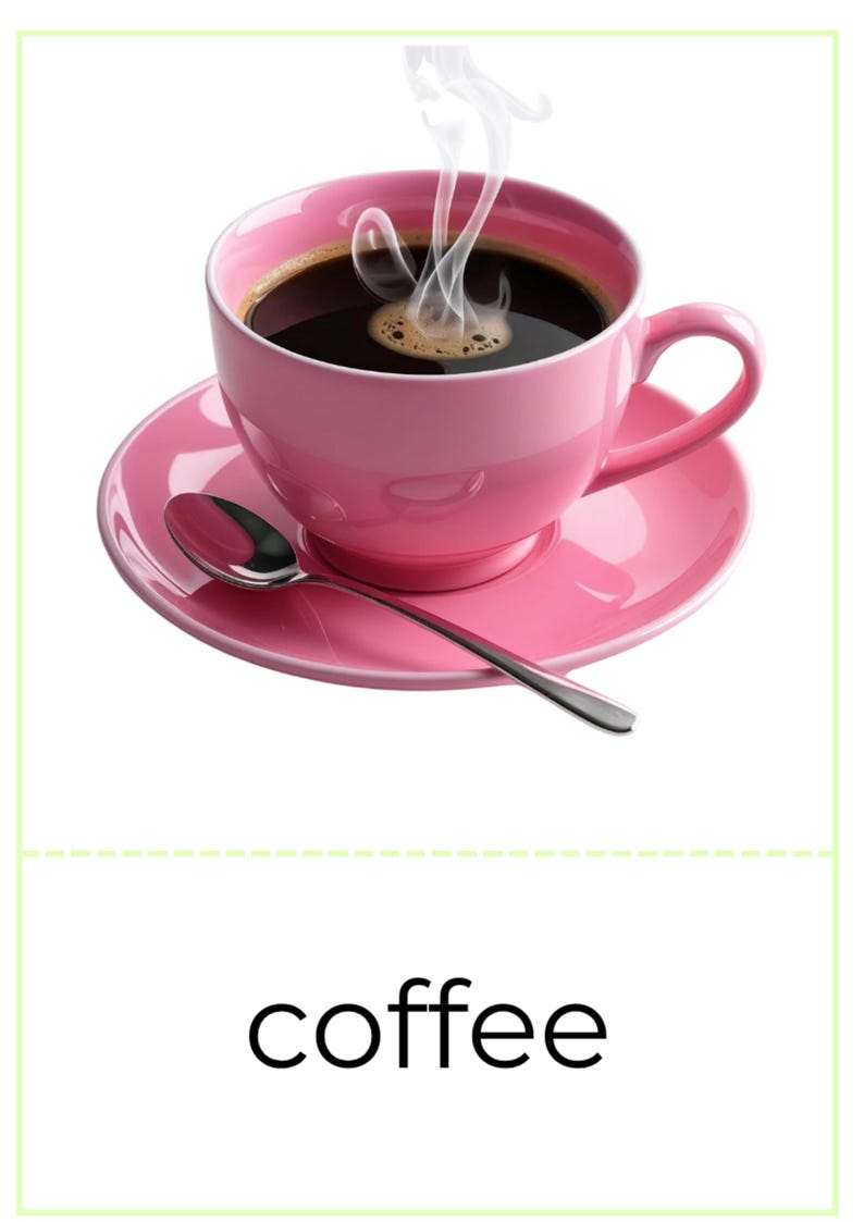 Printable English Flashcards – Food and Drinks – 55 Cards + Guide – ESL ...