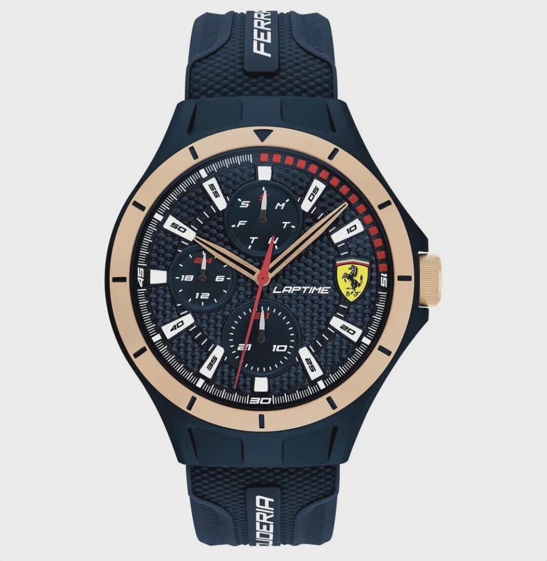 BRAND NEW Scuderia Ferrari Blue Silicone Multi-function Men's Watch - Etsy