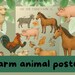 Farm Animal Printable Poster - Etsy