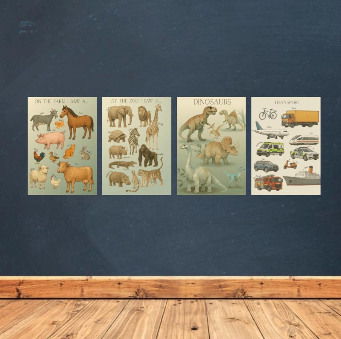 Farm Animal Printable Poster - Etsy