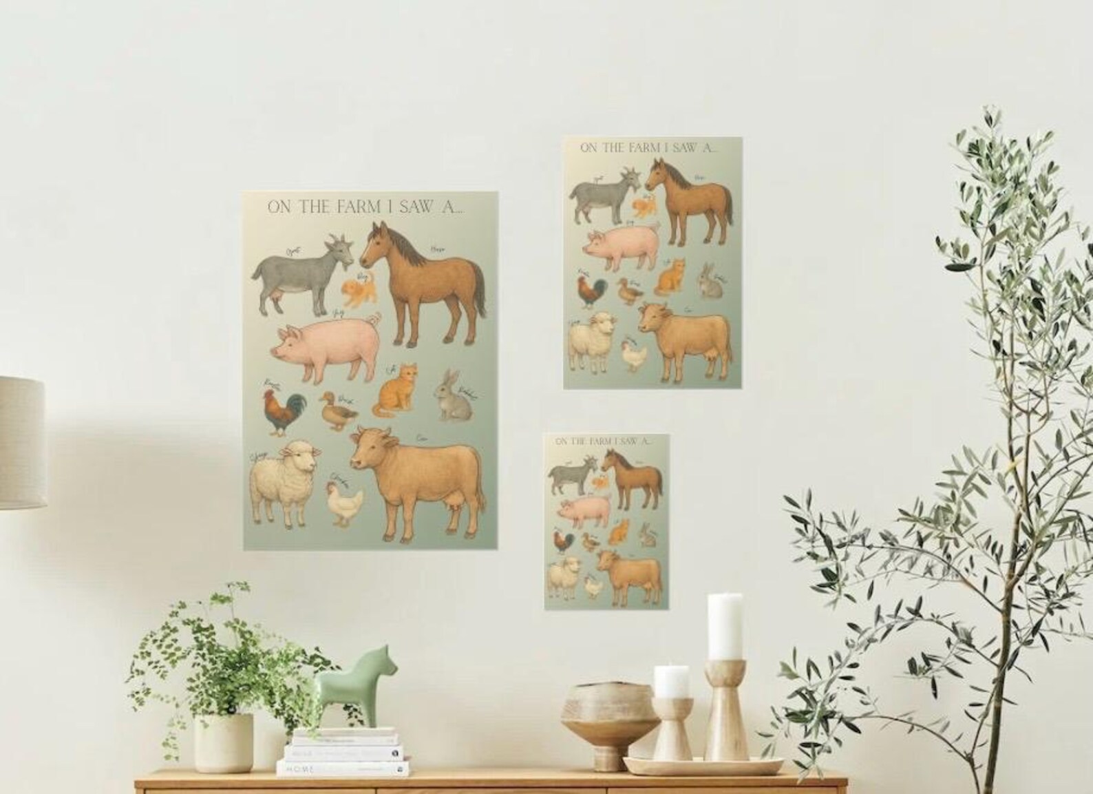 Farm Animal Printable Poster - Etsy