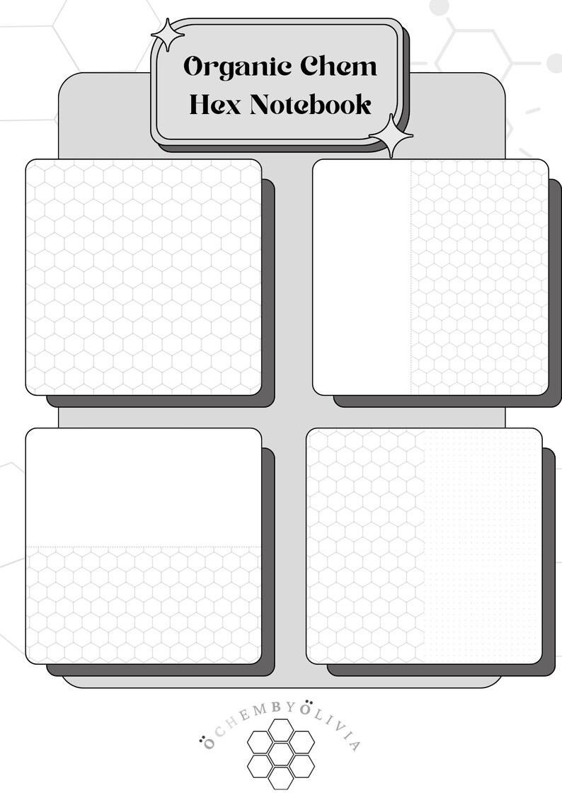 Organic Chemistry Structure Templates Editable Sticker Book Goodnotes ...