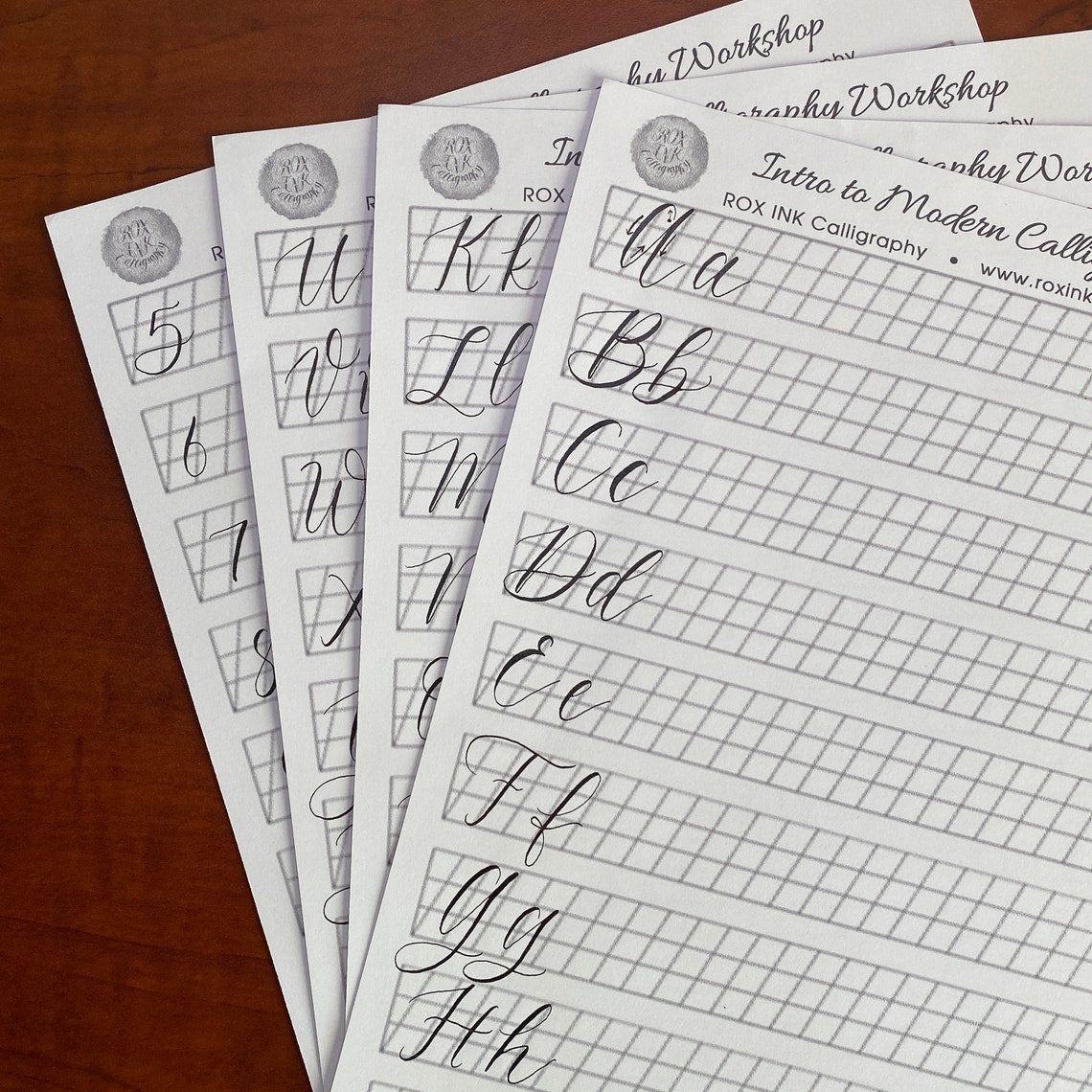 Modern Calligraphy Font Practice Sheet Full Pack Downloadable ...