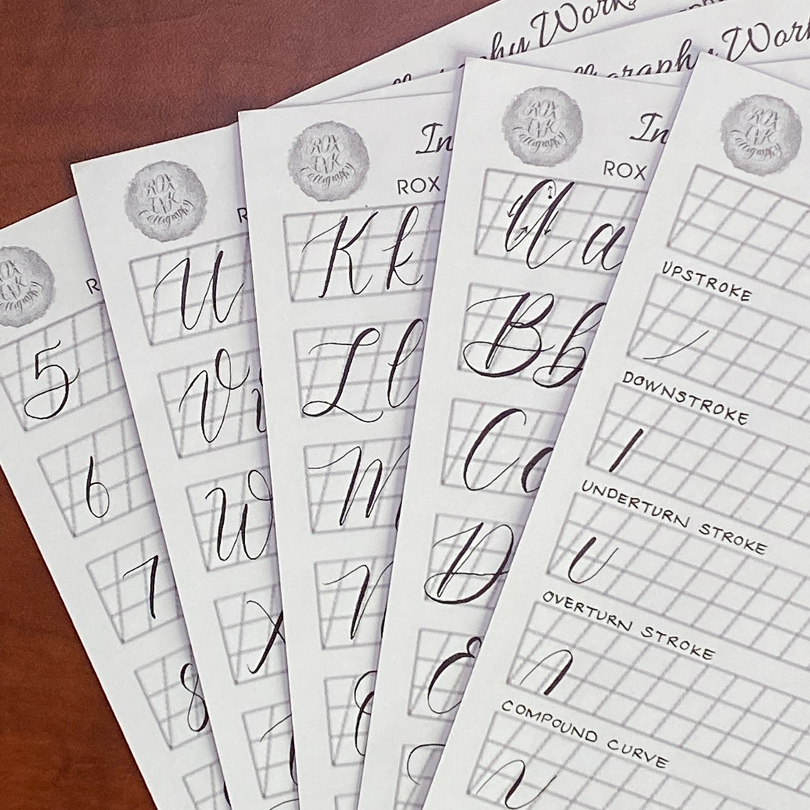 Modern Calligraphy Font Practice Sheet Full Pack - Downloadable ...