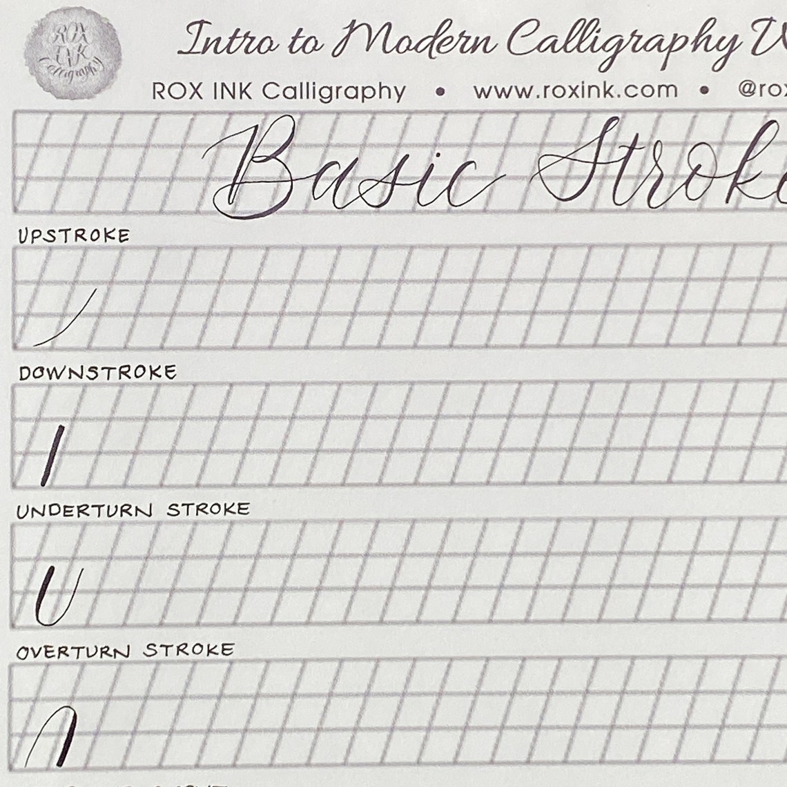 Modern Calligraphy Font Practice Sheet Full Pack - Downloadable ...