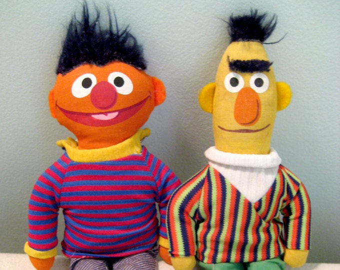 Vintage Knickerbocker Sesame Street Ernie and Bert Dolls - Etsy