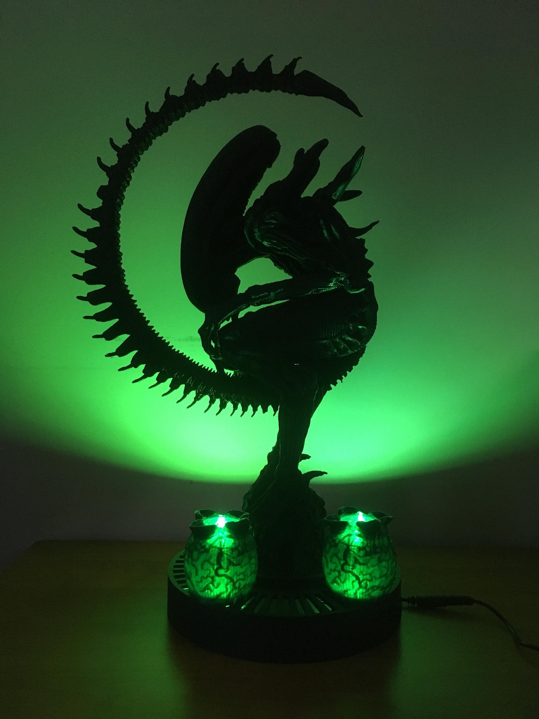 Alien Xenomorph LED Lamp: Handmade Unique Decor 60cm - Etsy