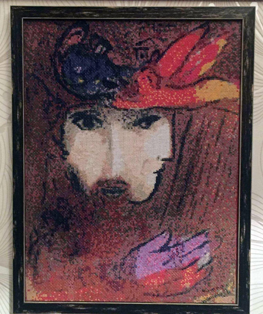 Marc Chagall David and Bathsheba - Cross Stitch Embroidery - Etsy