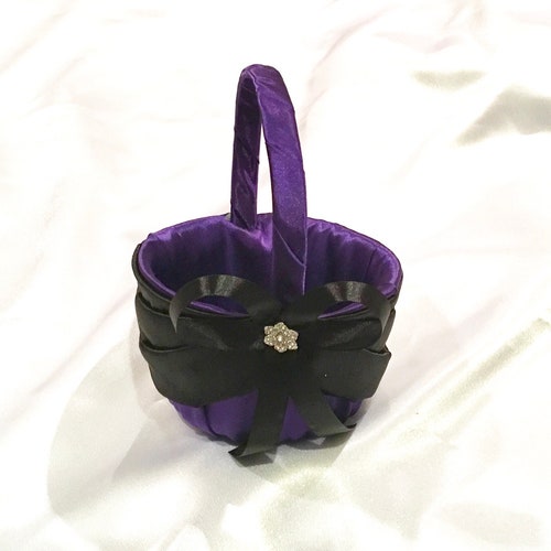 Wedding Basket Purple Wedding Wedding Party Dark Purple | Etsy