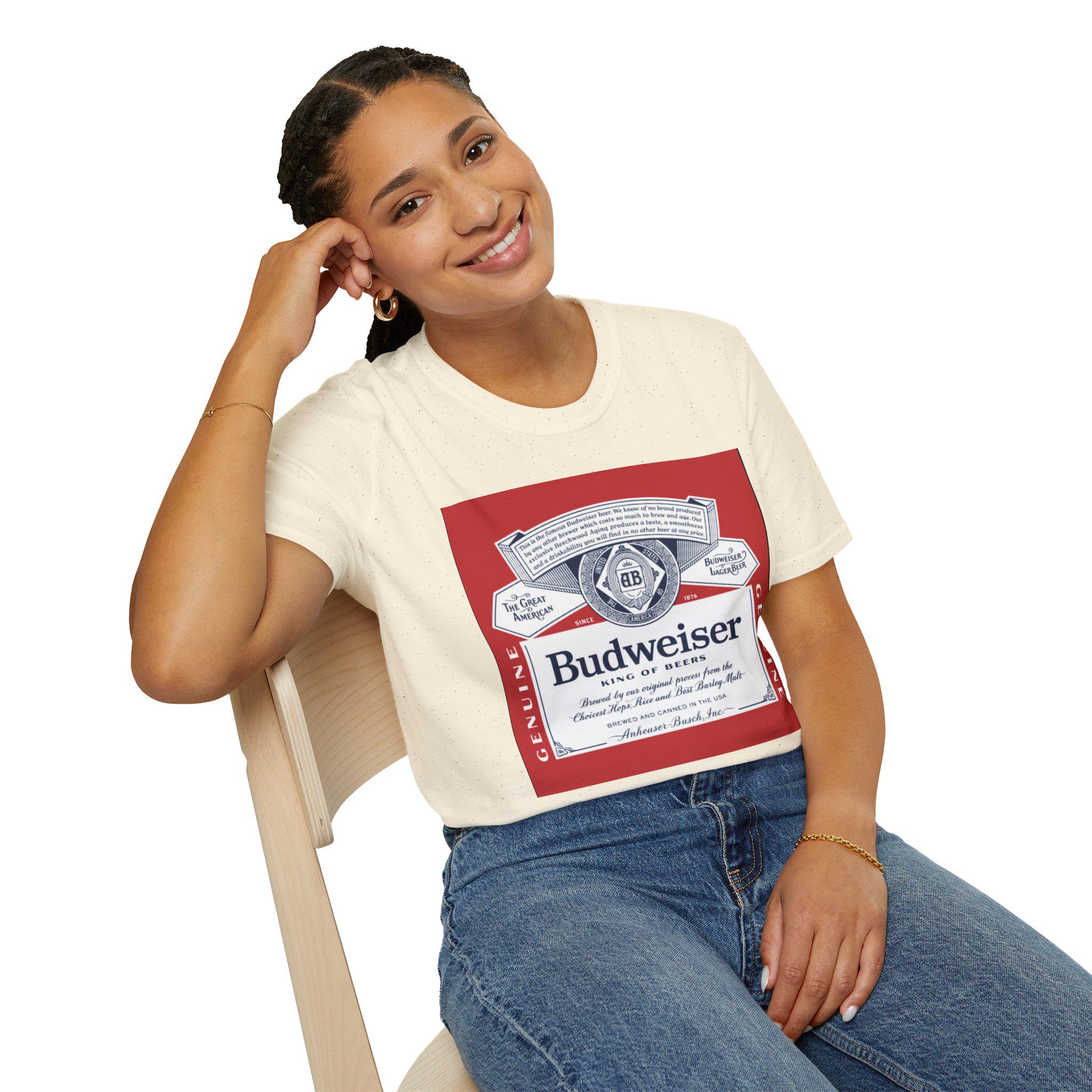 Vintage Budweiser Unisex Softstyle T-shirt, Fun Beer Lover Gift, DIY ...