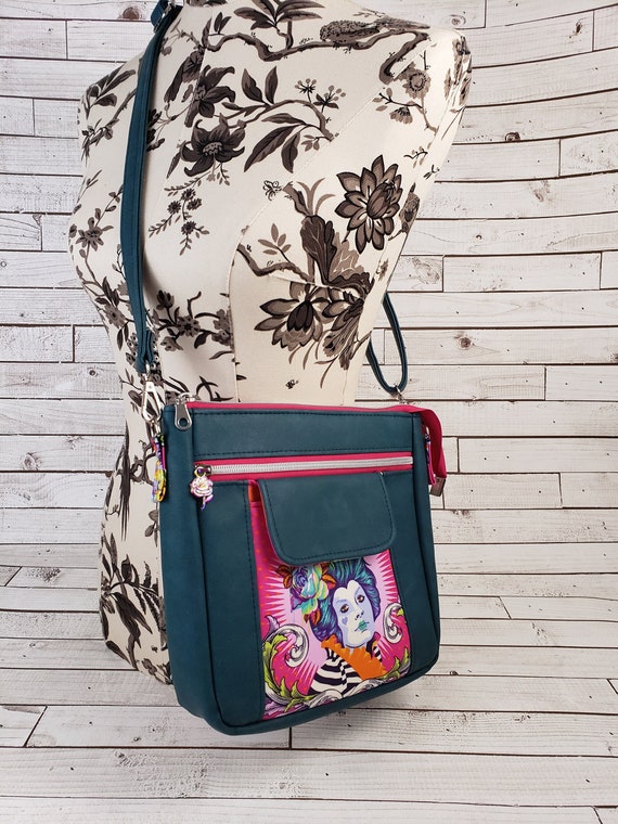 Tula Pink Queen of Hearts Crossbody Purse - Etsy
